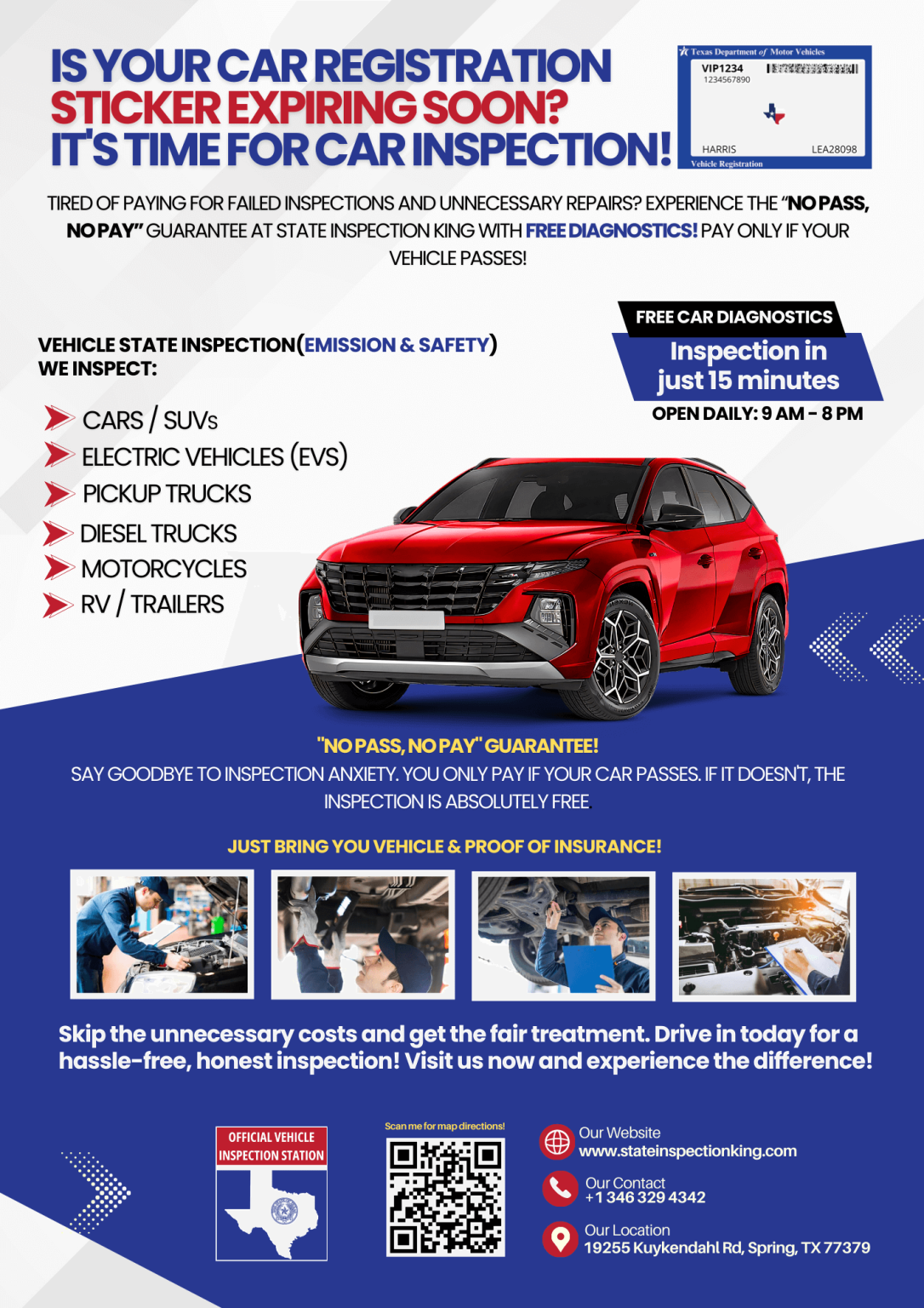 State Inspection King – Car Inspection Sticker Station in Spring Houston
